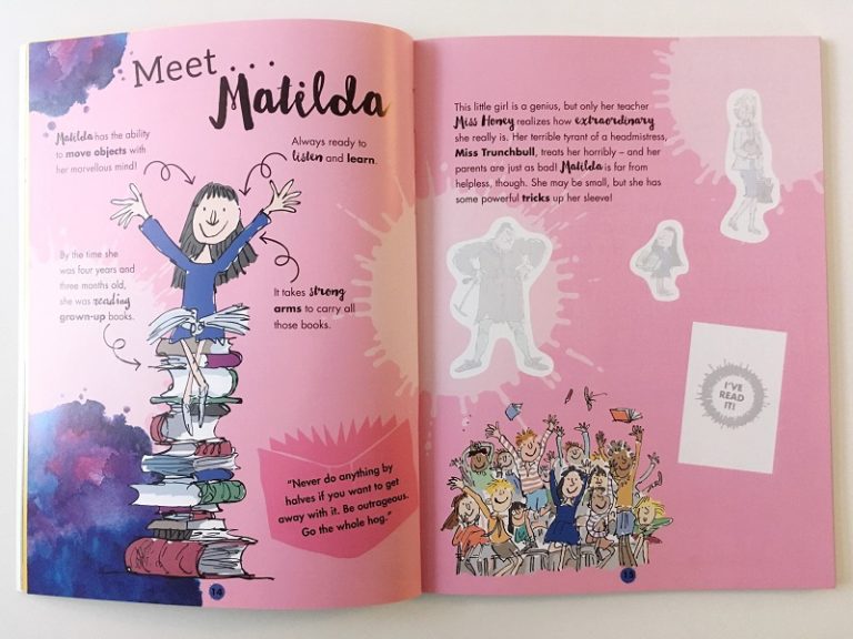 Inside the Roald Dahl Sticker Activity Book | The Little Adventurer